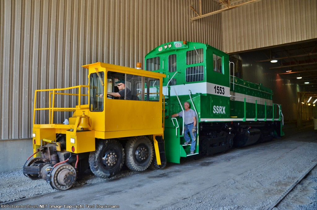 SSRX 1553 comes out into the light.